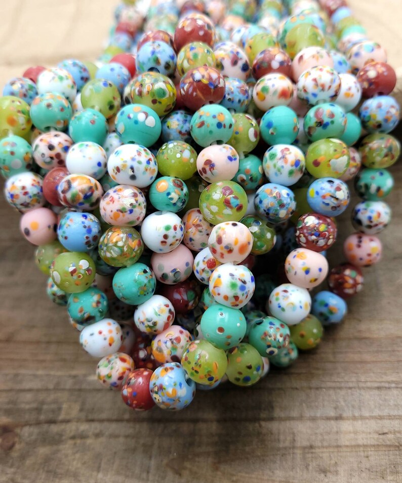 Beautiful Colorful Glass Beads / Indonesian Beads / Fun Beads | Etsy