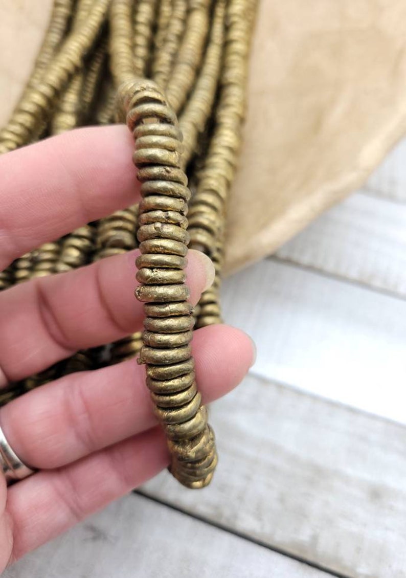 Beautiful Rustic African Brass Beads 9-11mm Choose Strand With - Etsy