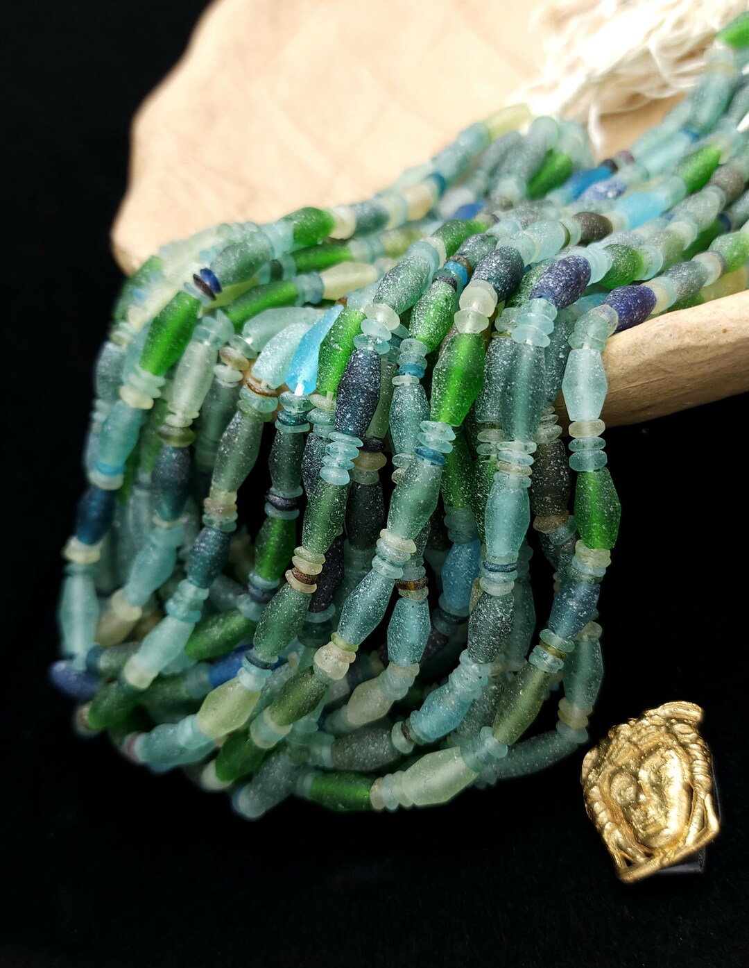 Ancient Roman Glass Full Strand 14-15" 9-14mm, Genuine Roman Glass ...