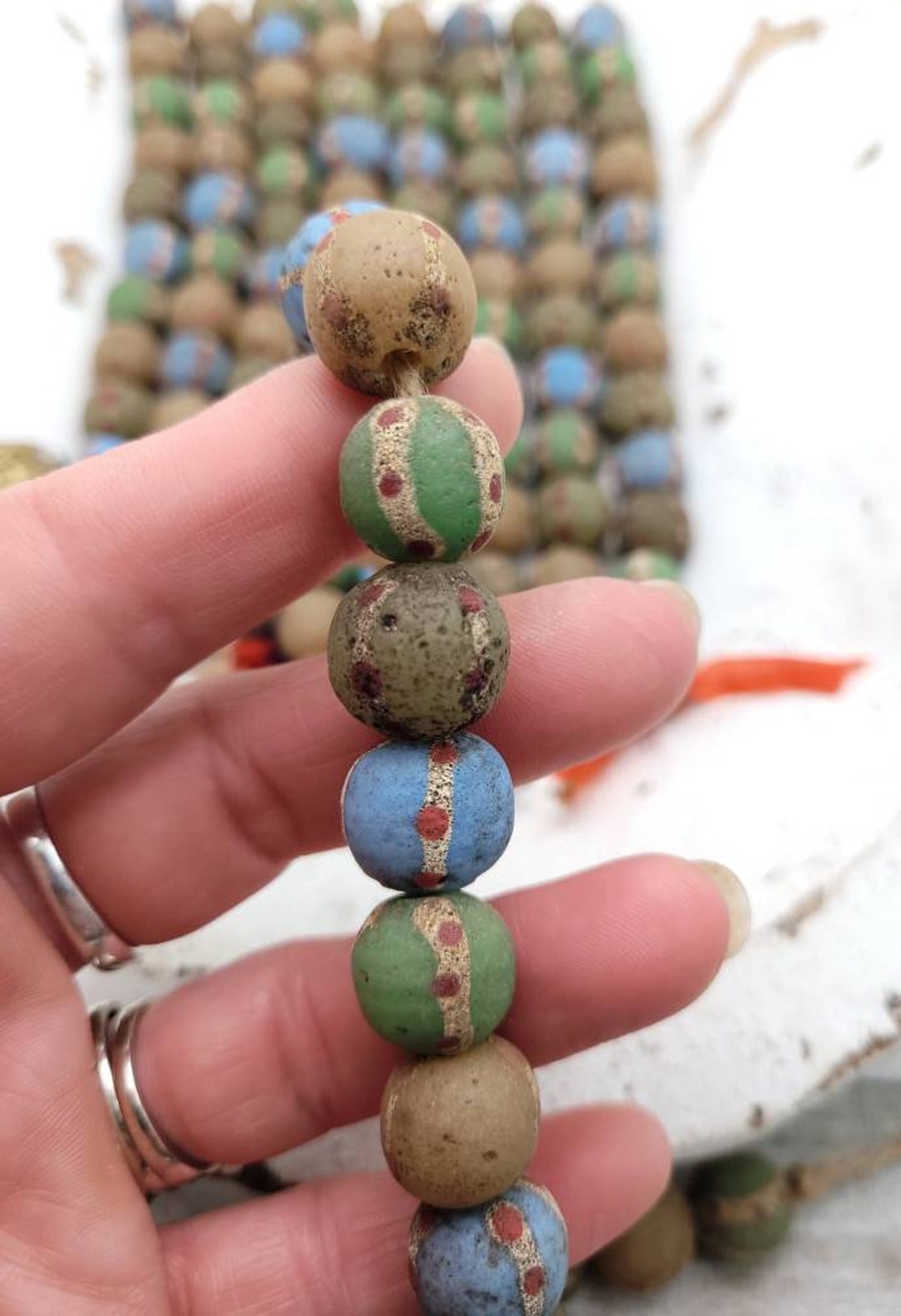 Wow Beautiful Handmade Rustic Accent Beads From Thailand 13-14mm 12 ...