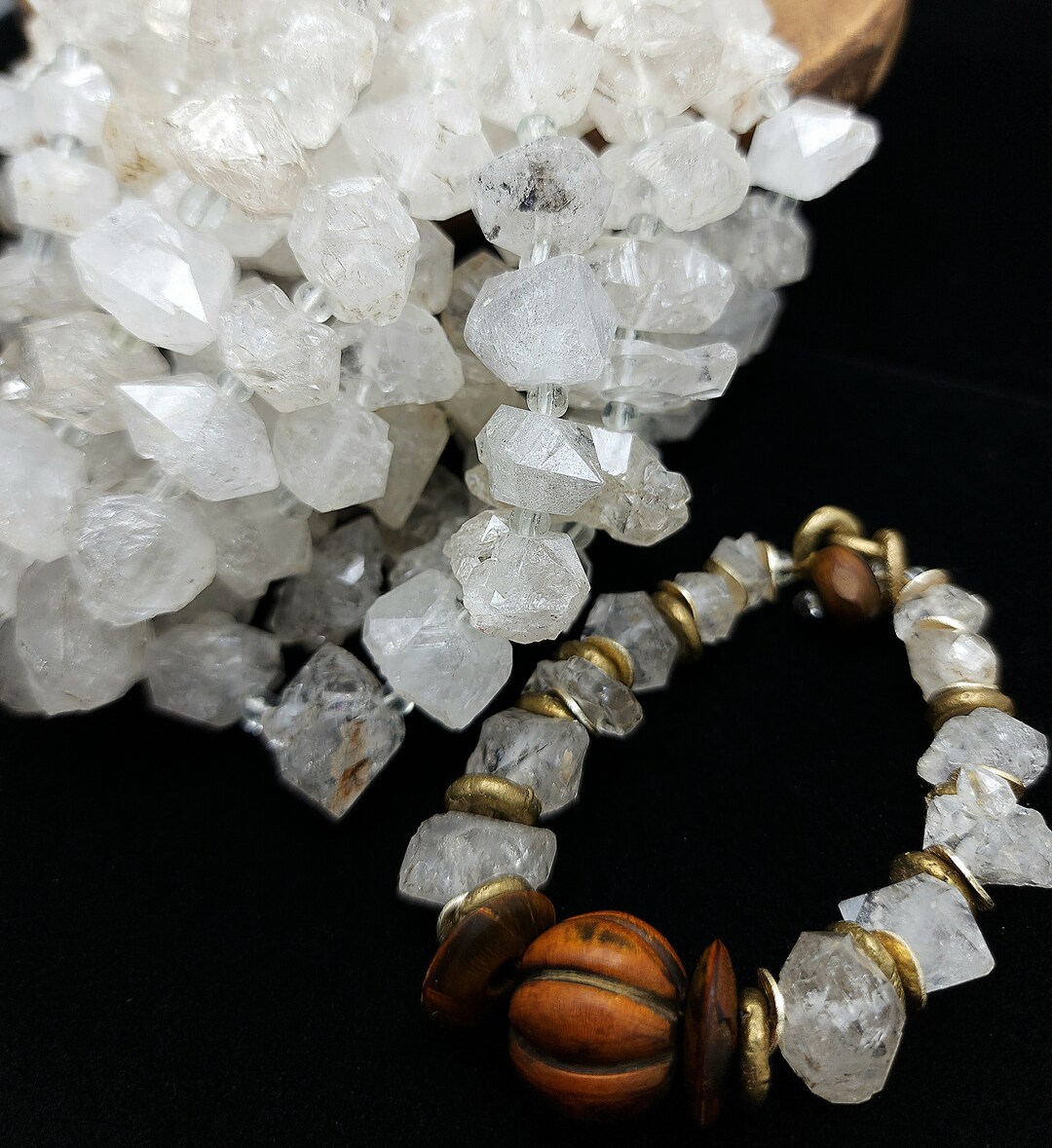 Herkimer Light Raw Pakistani / Strand 6" 4-29mm / Jewelry Making ...