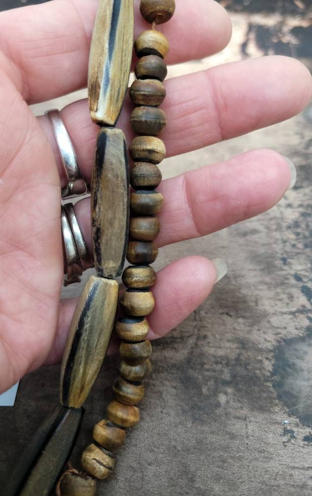 Handmade Horn Bone Beads/two Strand Lot of Horn Bone Beads / - Etsy