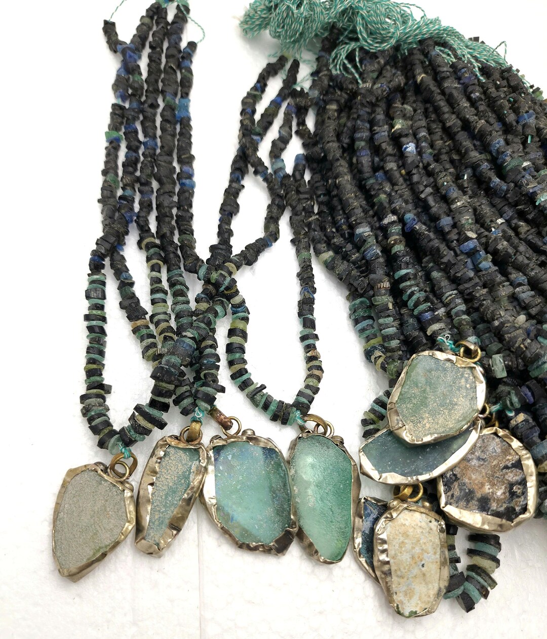 Unusual Dark Beads of Ancient Rome, Rustic Beads, Afghan Jewelry, Large ...