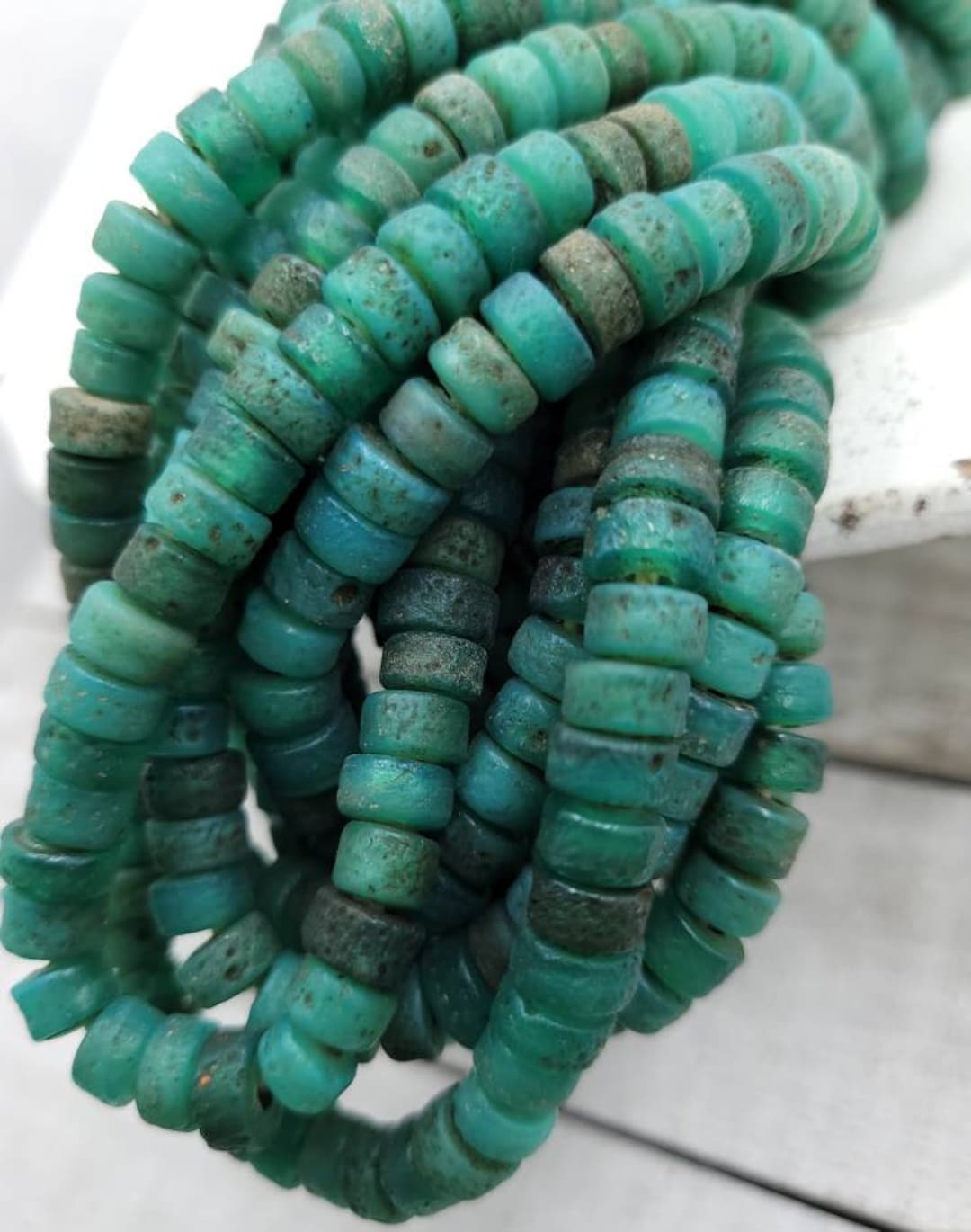 Beautiful Beads With Antique Rustic Handmade / 10"long Strand Option 8 ...
