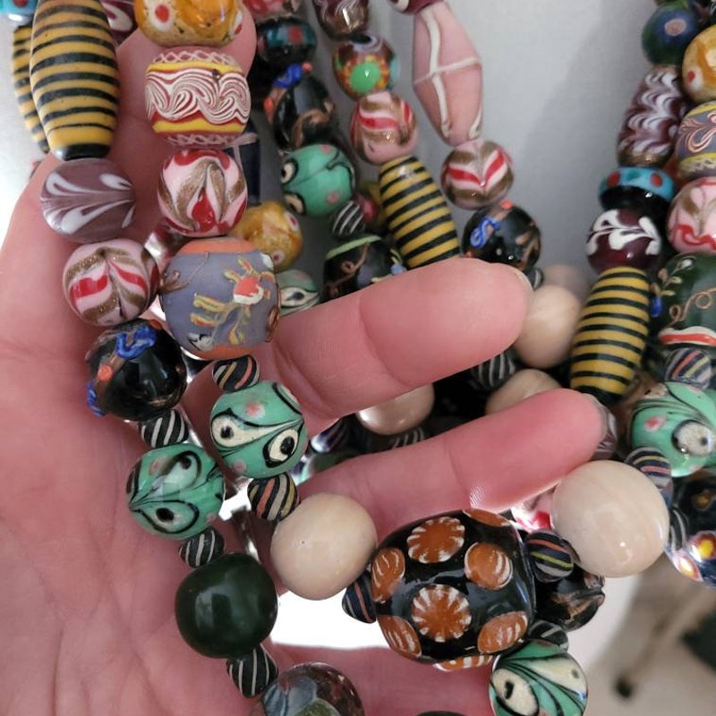 Lampwork Bead Necklace - Etsy