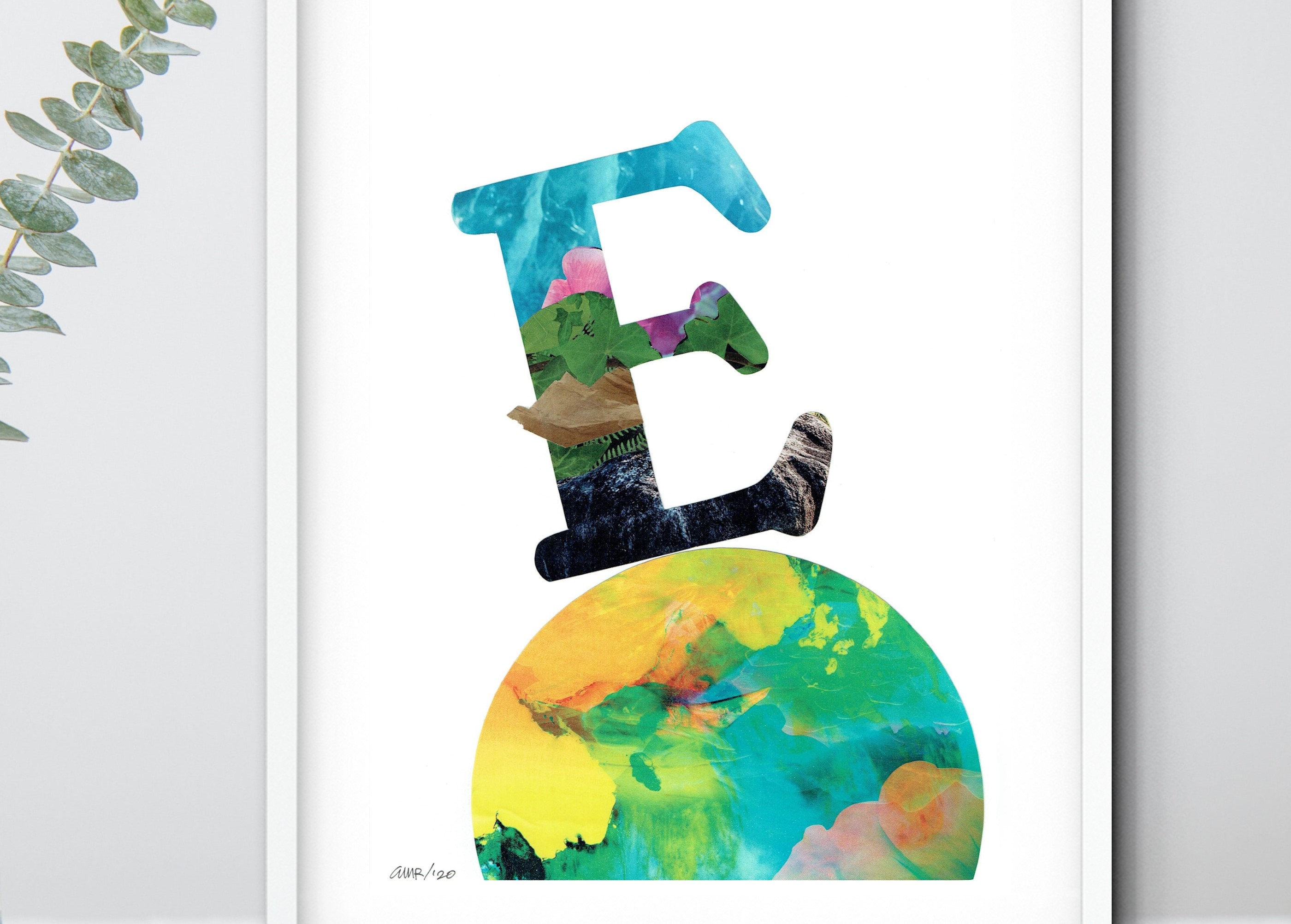 Letter E Art Print, Monogram, Nursery Art, Boys or Girls Room Alphabet ...