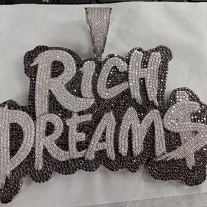 Men's Custom Letter Diamond Pendant, Customizes Hip Hop Pendant, Men's ...