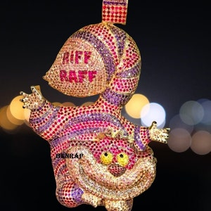 Riff Raff HIMSELF Sporting Customized Cartoon Hip Hop Pendant ...
