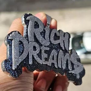 Men's Custom Letter Diamond Pendant, Customizes Hip Hop Pendant, Men's ...