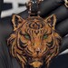 Custome Made Fully Iced Out 3D Tiger Face Pendant Sim Diamond Hip Hop ...