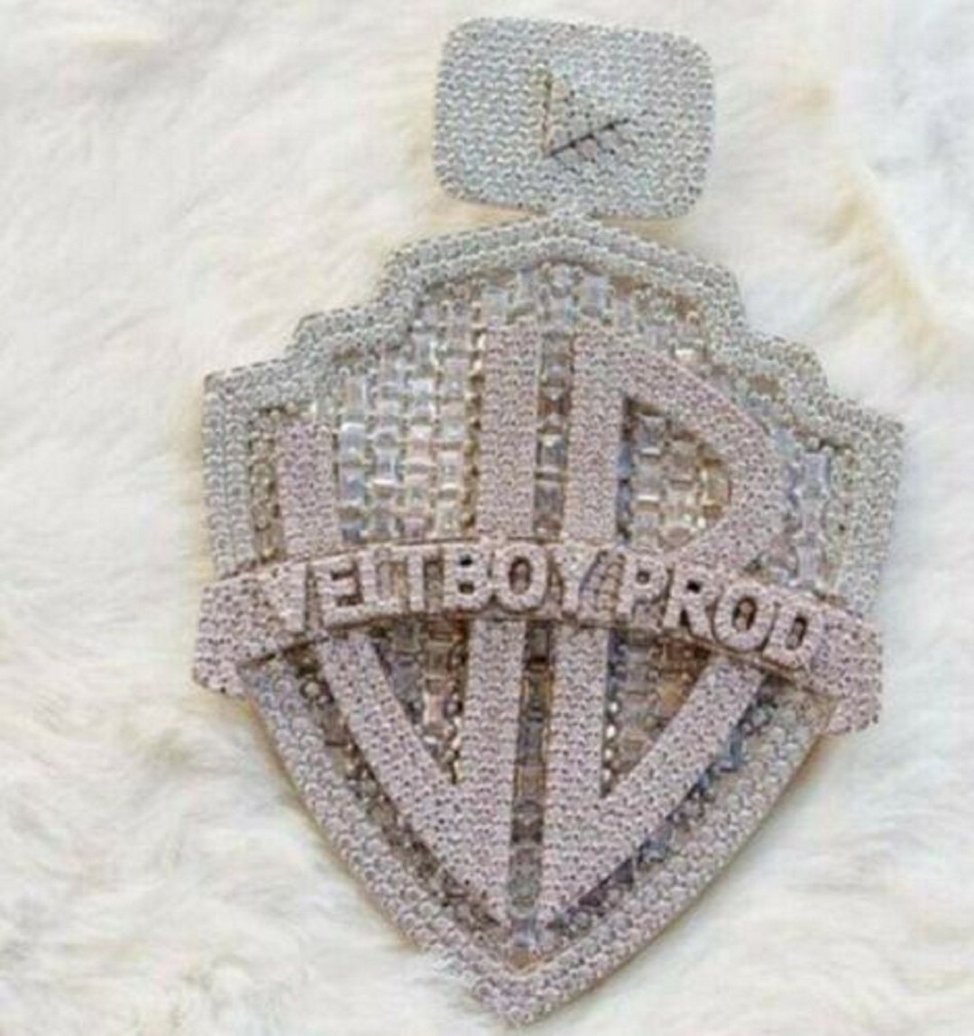 Customized Moissanite Hip Hop Pendant for Him, Make to Order Pendant ...