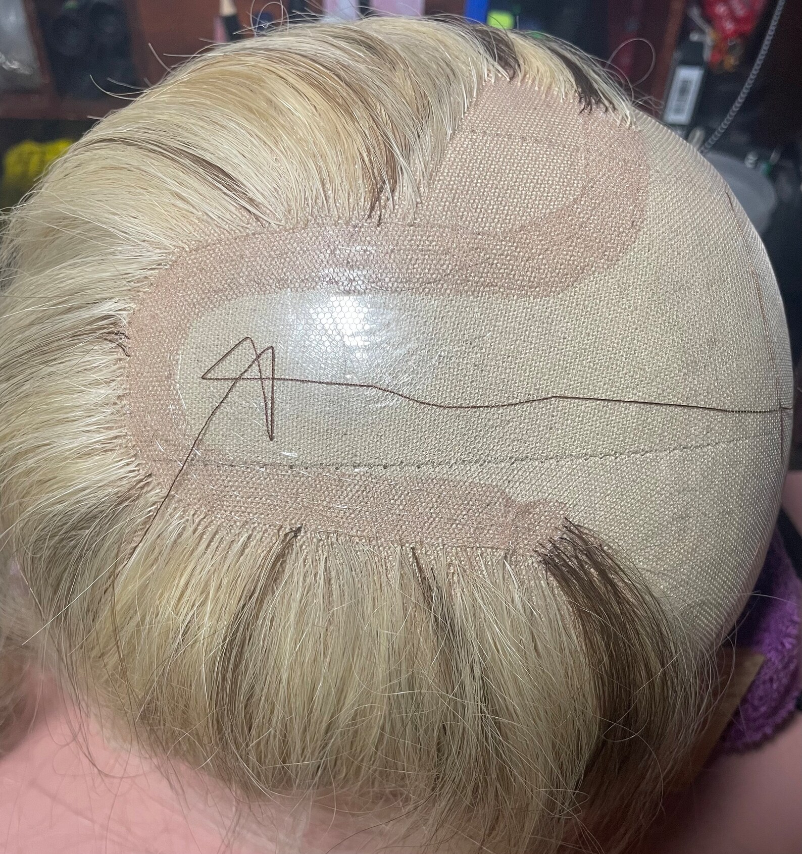 Wig Foundation - Lace Front Cap // for Ventilating Hair, Thinning Hair ...