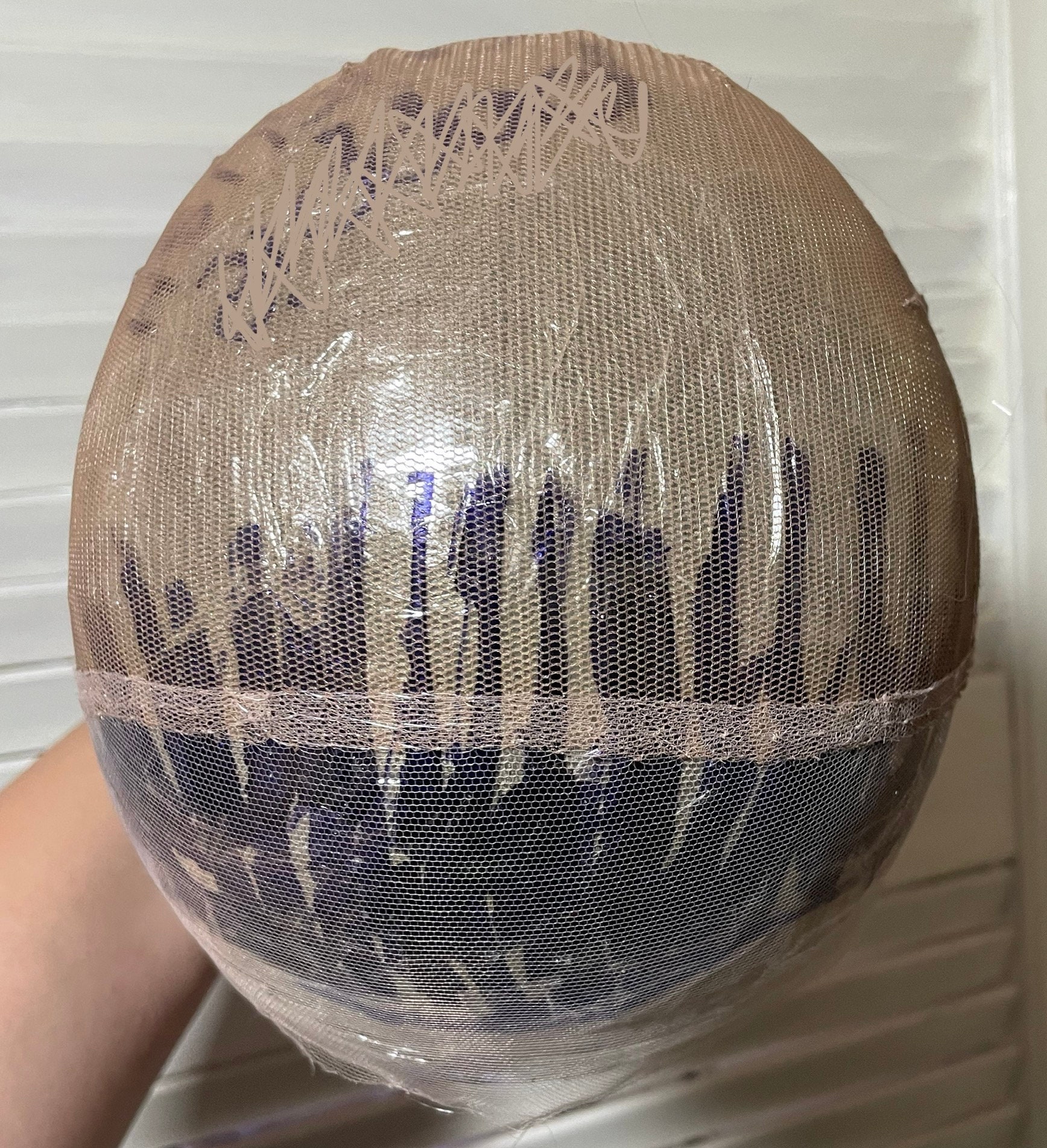 Wig Foundation Lace Front Cap // for Ventilating Hair, Thinning Hair ...