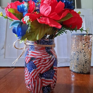Mason Jar American Flag - Etsy