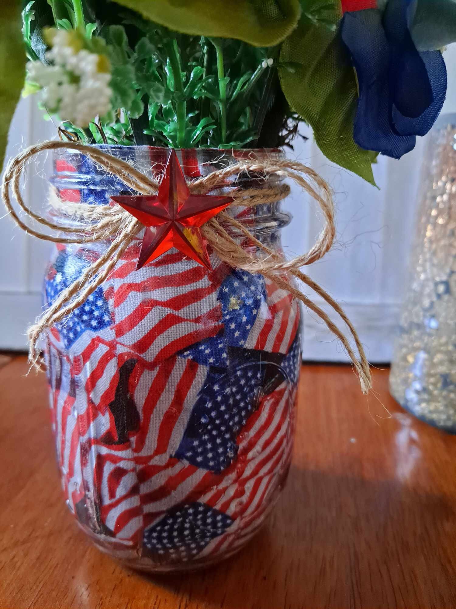 Mason Jar American Flag - Etsy