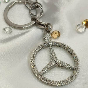 Original OEM Mercedes Benz | Keychain Logo Star Emblem Batch | Silver ...