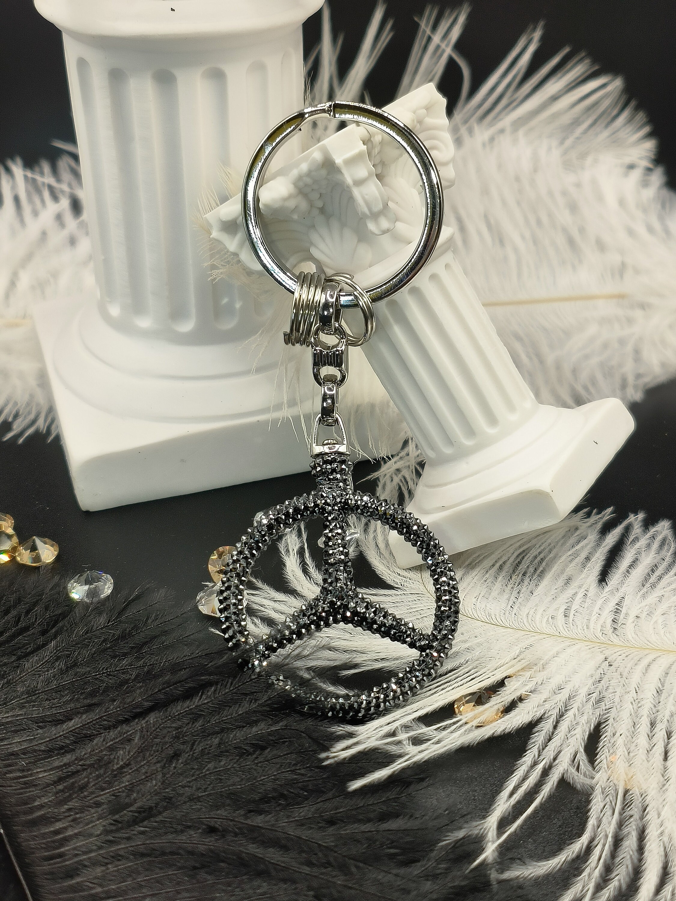 Original OEM Mercedes Benz Keychain Keyring Logo Star Emblem Batch ...