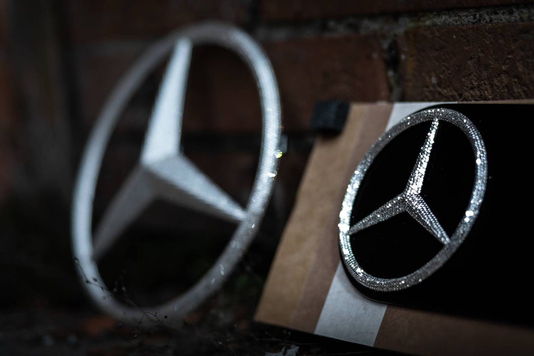 Original OEM Mercedes Benz G Class Logo 2 Set Front Grille Rear Trunk ...