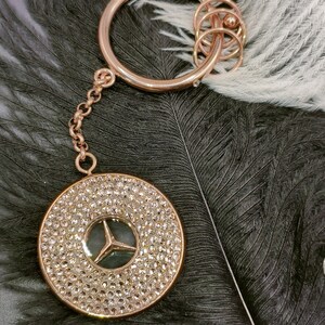 Original OEM Mercedes Benz | Keychain Logo Star Emblem Badge | Rose ...