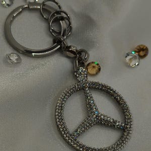 Original OEM Mercedes Benz | Keychain Logo Star Emblem Batch | Silver ...