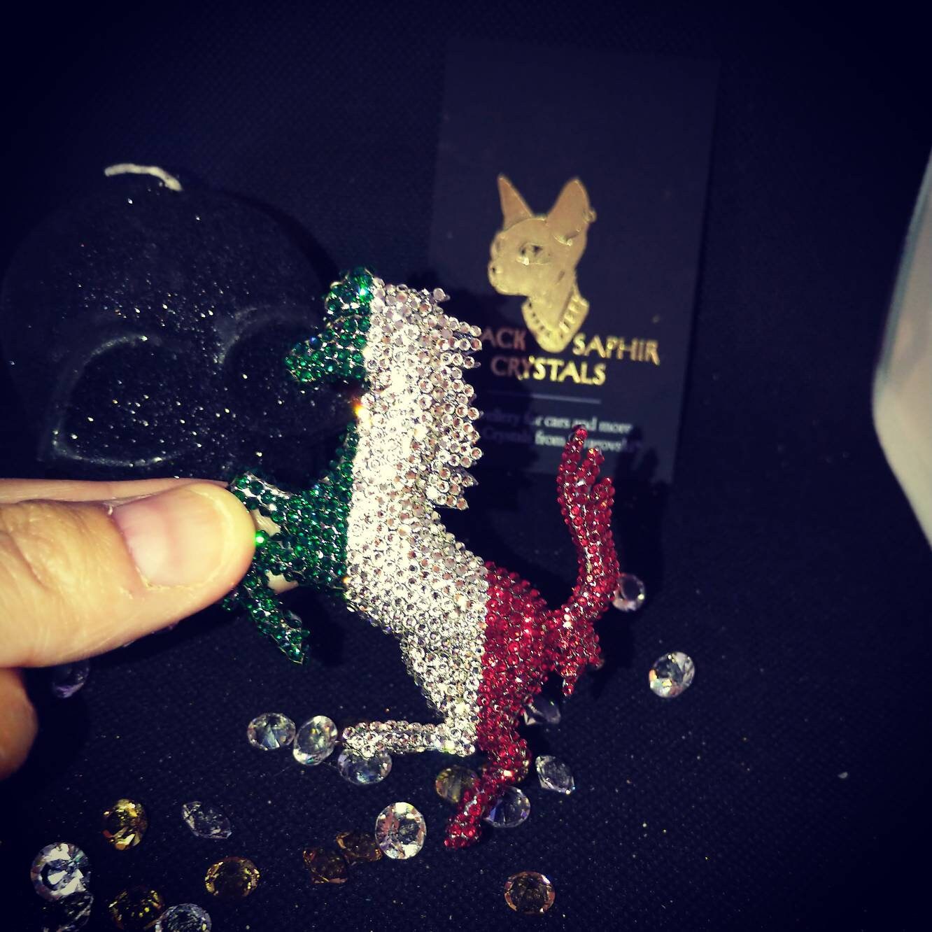 Original OEM Ferrari Batch Logo Emblem Frontrear Refined With Swarovski ...