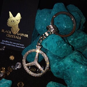 Original OEM Mercedes Benz Keychain Logo Star Emblem Batch Silver With ...