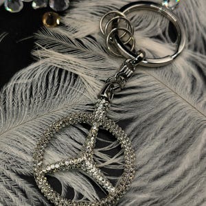 Original OEM Mercedes Benz | Keychain Logo Star Emblem Batch | Silver ...