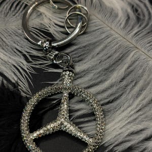 Original OEM Mercedes Benz | Keychain Logo Star Emblem Batch | Silver ...