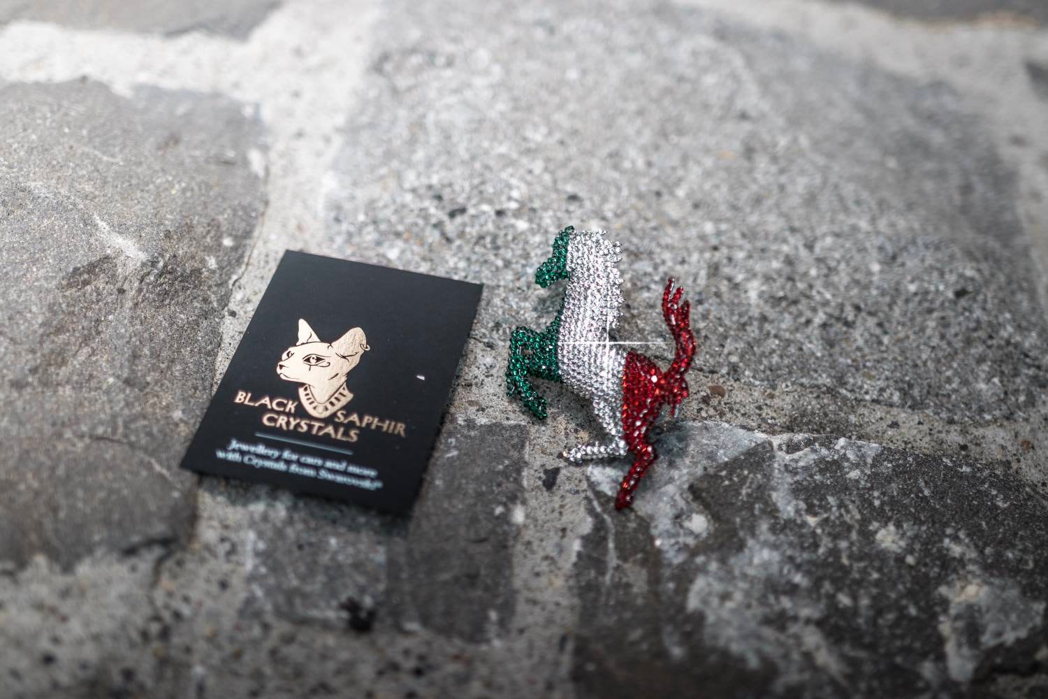 Original OEM Ferrari Batch Logo Emblem Frontrear Refined With Swarovski ...