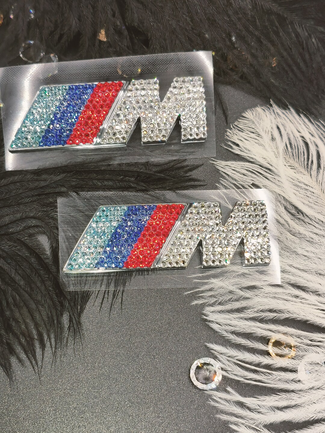Original OEM BMW M Line Logo Set writing Emblem Batch in Silver with ...