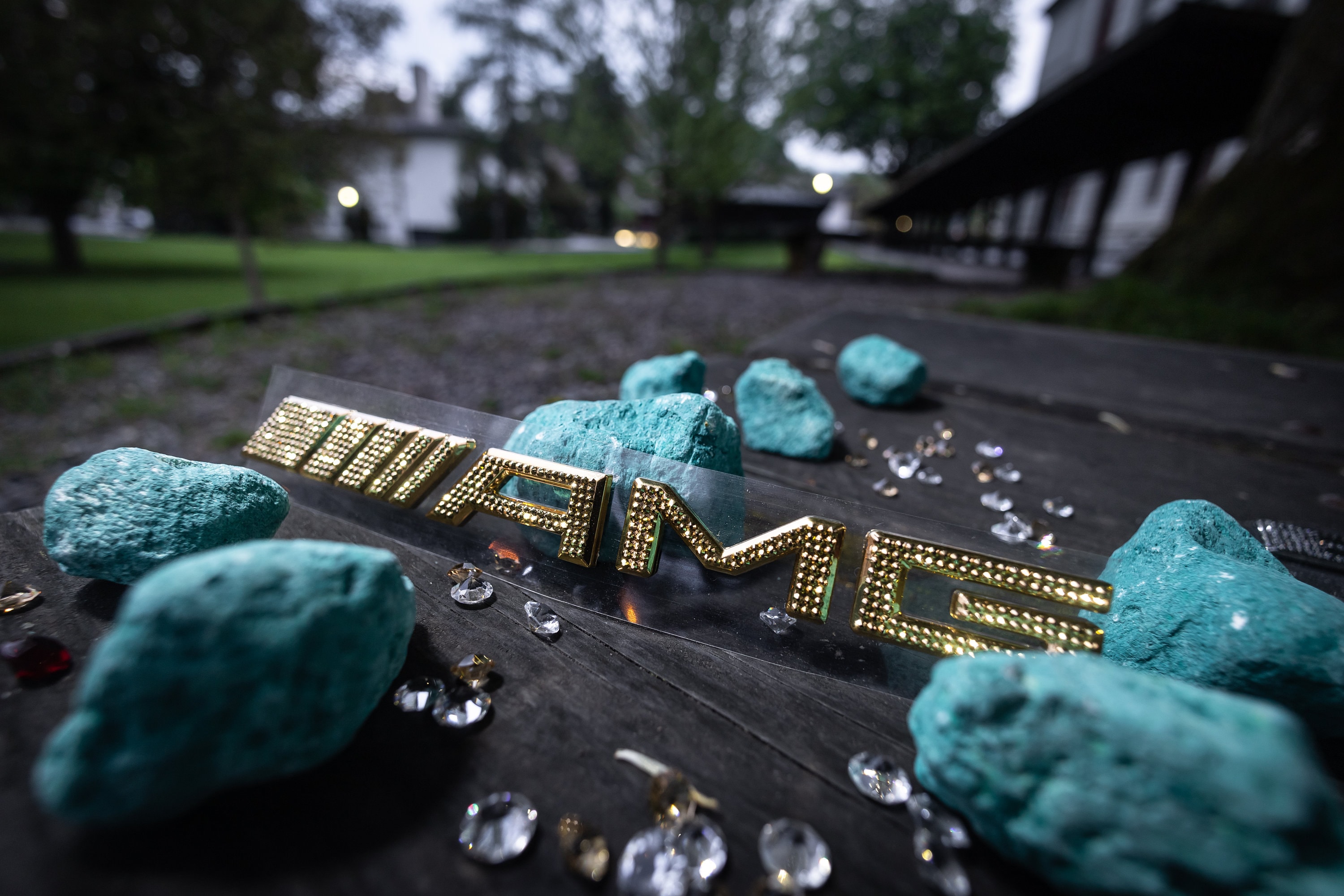 Original OEM Mercedes Benz Logo AMG Writing Refined With 24k Gold ...