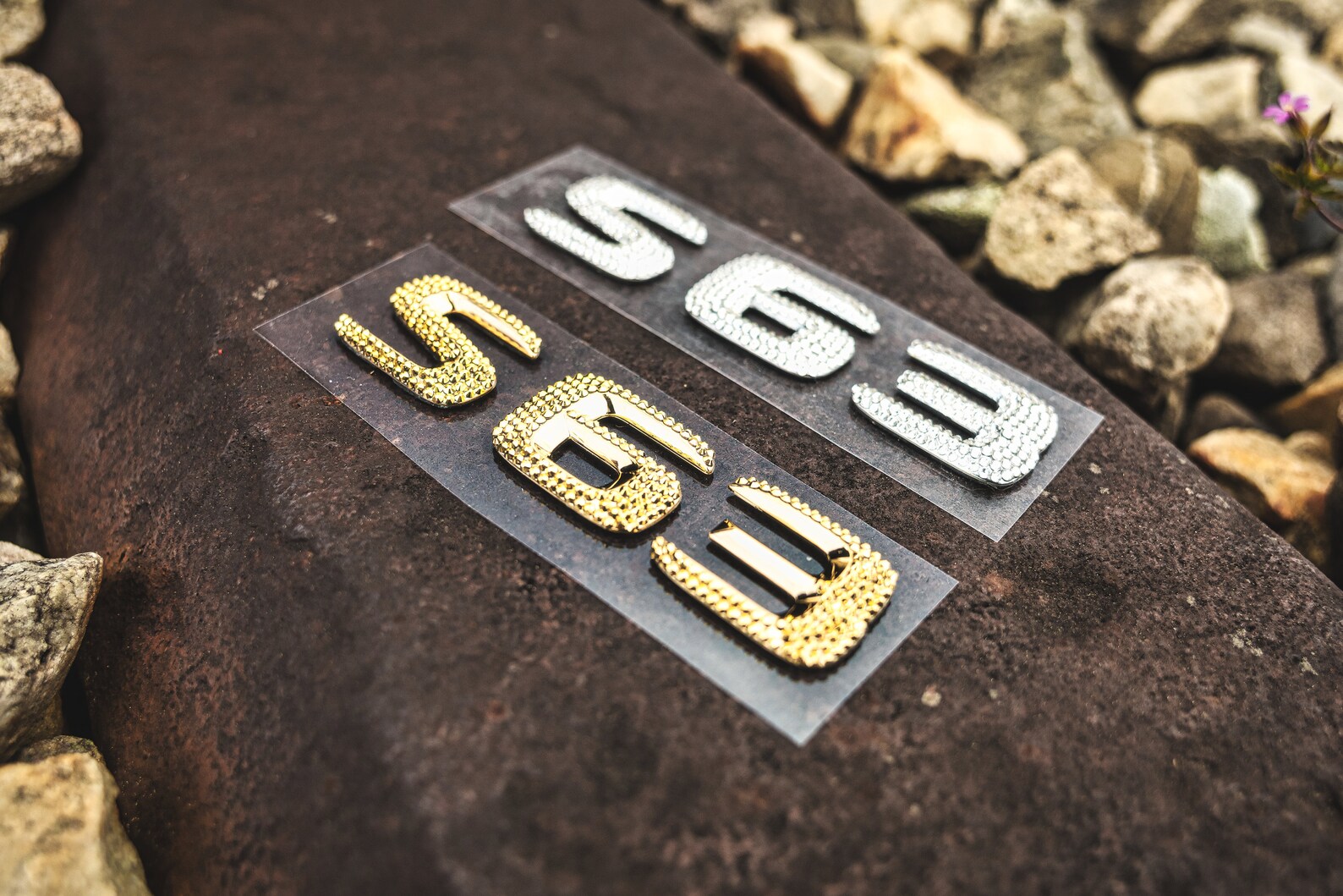 Original OEM Mercedes Benz S63 Logo AMG writing refined with 24k gold ...