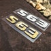 Original OEM Mercedes Benz S63 Logo AMG writing refined with 24k gold ...