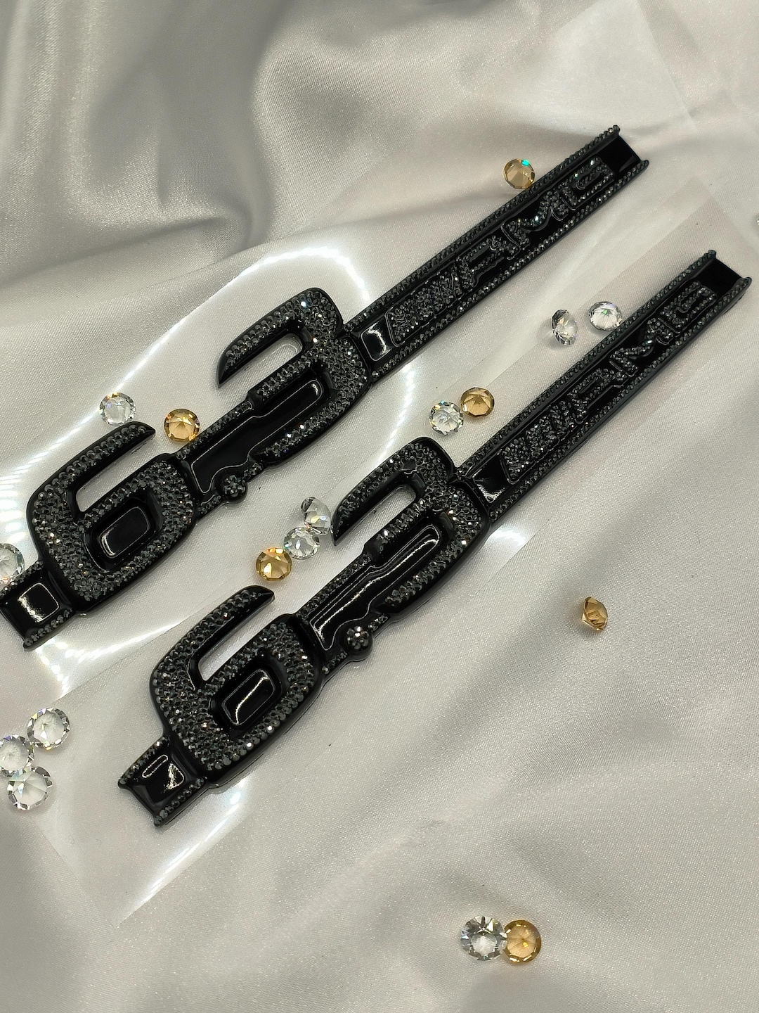 Original OEM | Mercedes Benz Logo AMG Writing Emblem Batch Black ...