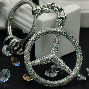 Original OEM Mercedes Benz | Keychain Logo Star Emblem Batch | Silver ...