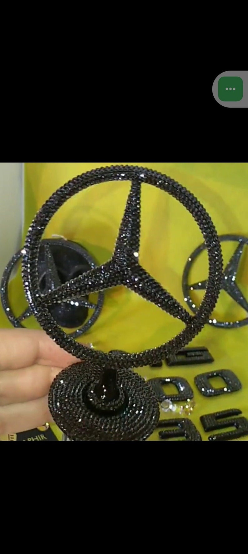 Original OEM Mercedes Benz Logo Hood Emblem Standing Star in Black or ...