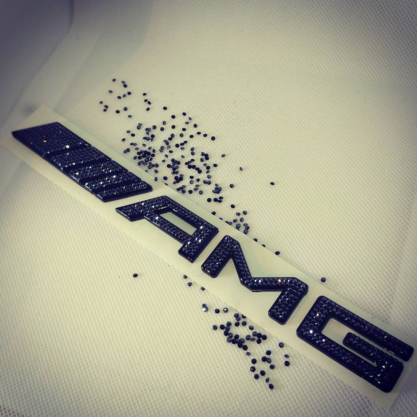 Original OEM | Mercedes Benz Logo AMG Writing Emblem Batch Black ...