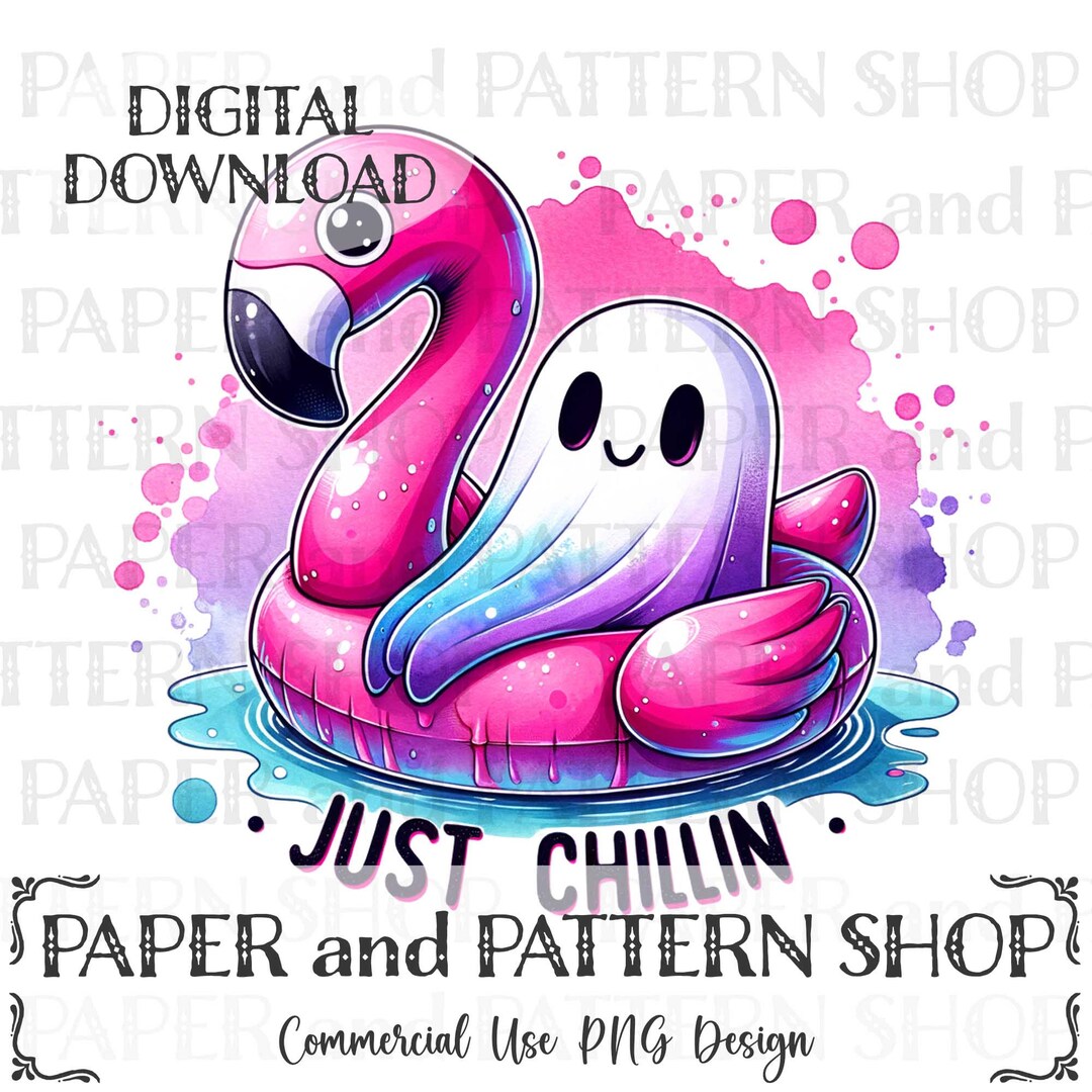 Just Chillin PNG, Summerween Png, Cute Summer Ghost Png, Sassy Skeleton ...