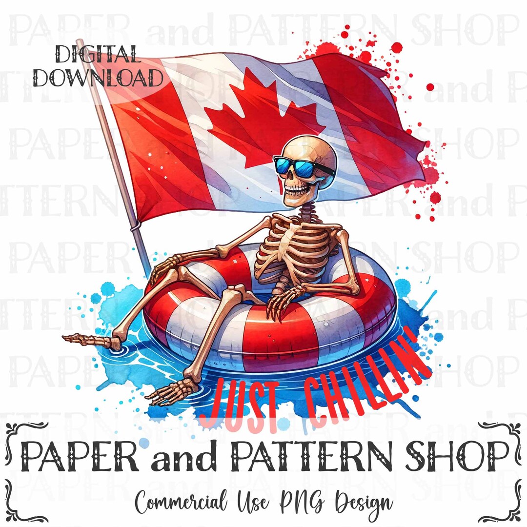 Just Chillin PNG, Sarcastic Skeleton PNG, Canadian Skeleton Png, Funny ...
