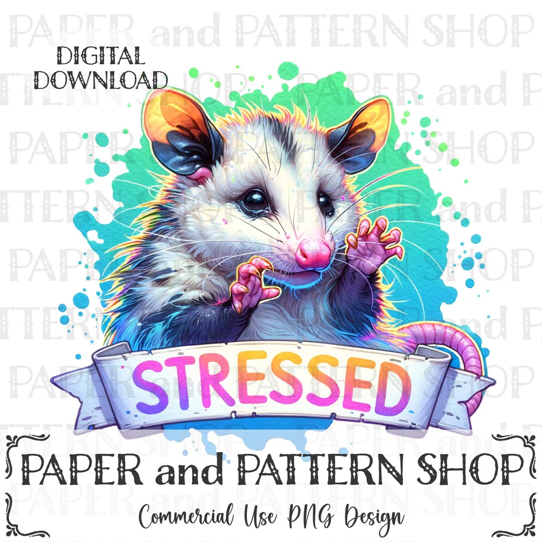 Stressed Opossum PNG, Anxious Stressed Possum PNG, Sarcastic Png, Funny ...