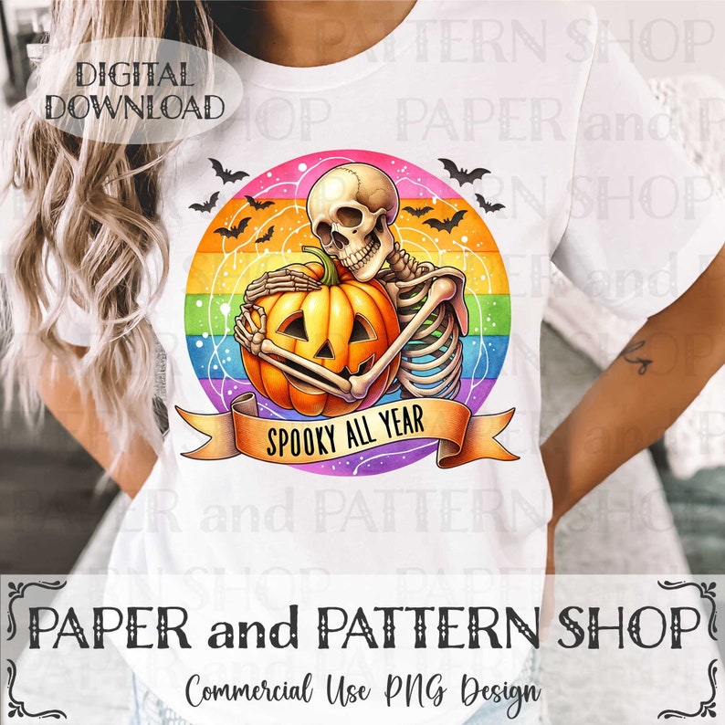 Spooky Summer PNG, Spooky All Year PNG, Sarcastic Skeleton Png ...