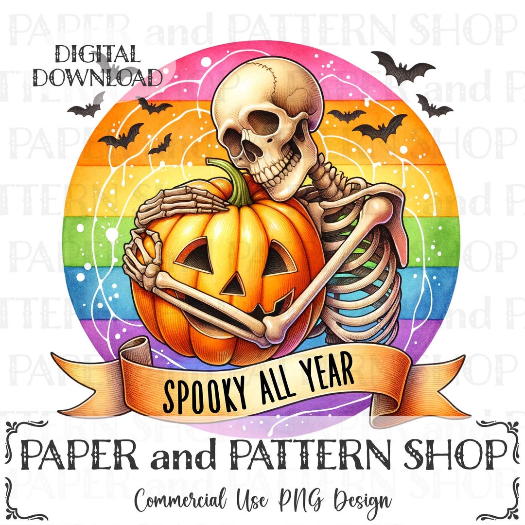 Spooky Summer PNG, Spooky All Year PNG, Sarcastic Skeleton Png ...