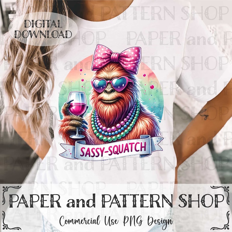 Sassy Squatch PNG, Funny Sasquatch PNG, Sarcastic Sasquatch Png, Funny ...