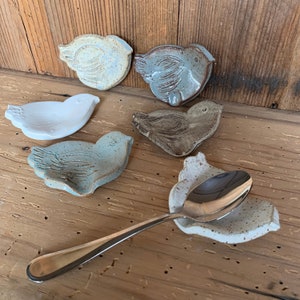 Bird Tea Bag Dish, Ceramic Spoon Rest, Hand Made Pottery - Etsy