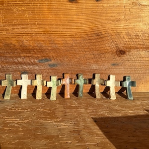 5 Ceramic Prayer Crosses: Comfort Hold, Assorted Colors - Etsy