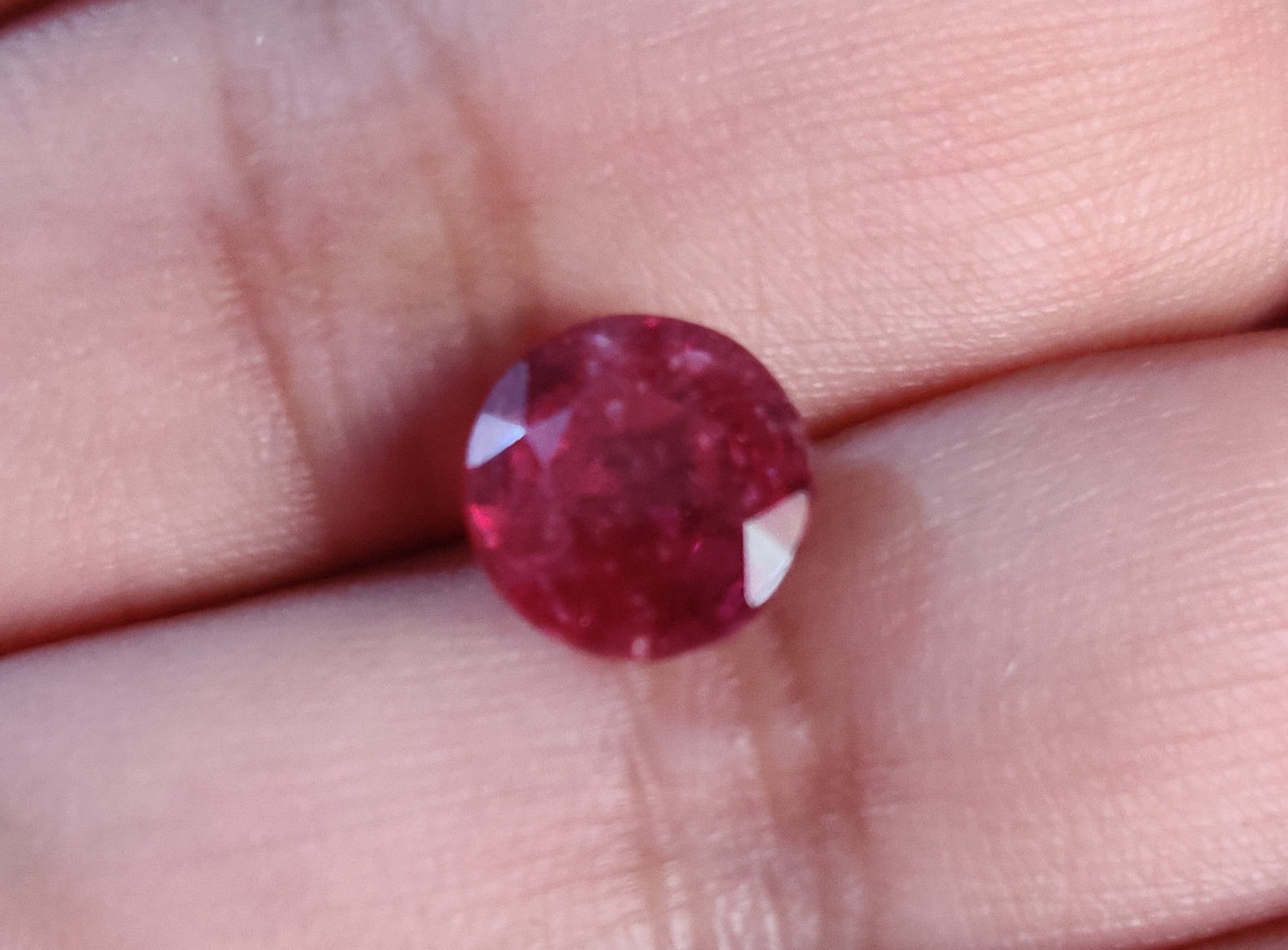 Certified 2.78Ct. Round 8x8mm Natural Red Spinel Gemstone | Etsy