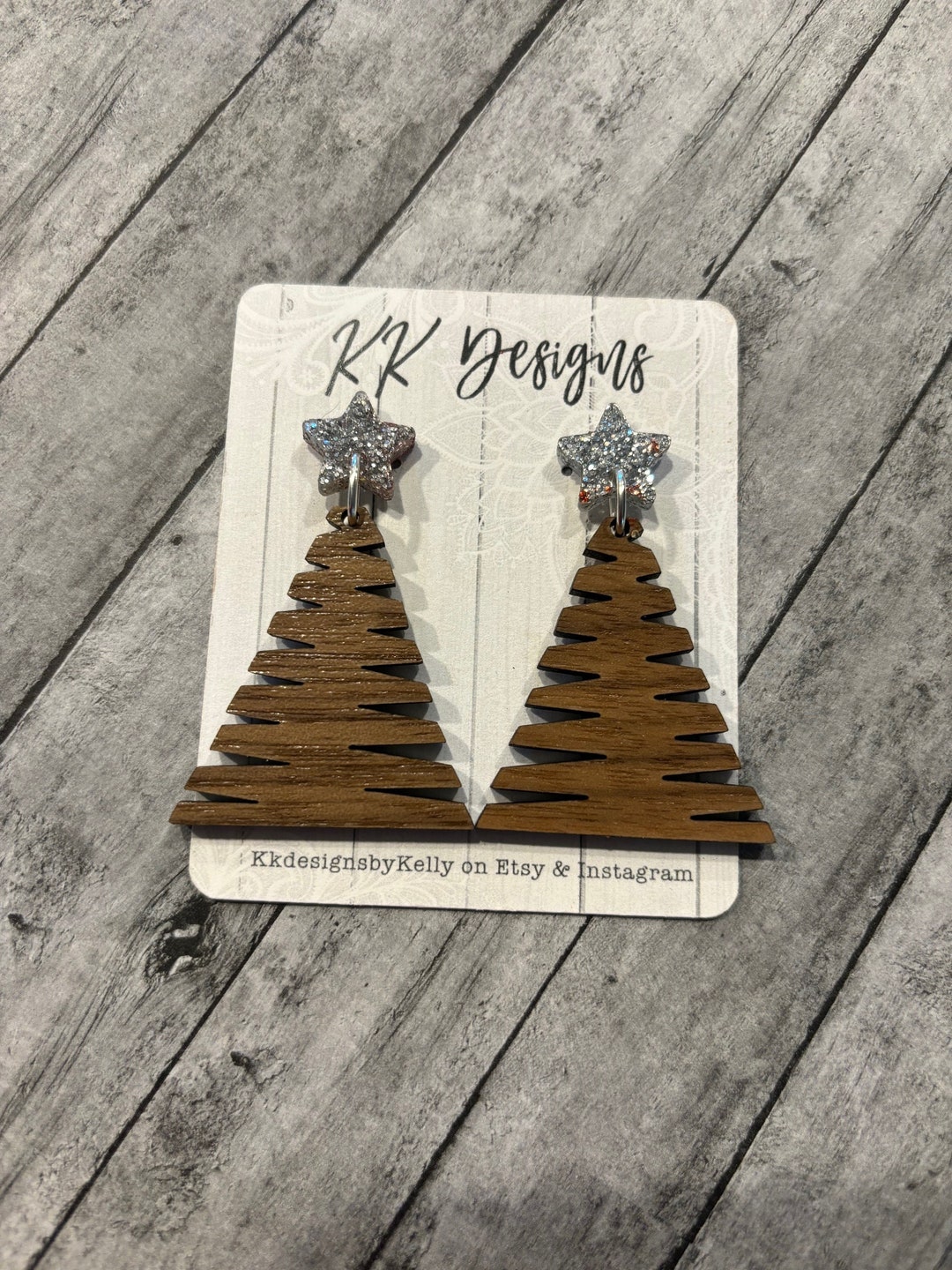 Unique Mini Wooden Christmas Tree Dangles- so Cute & Literally ...