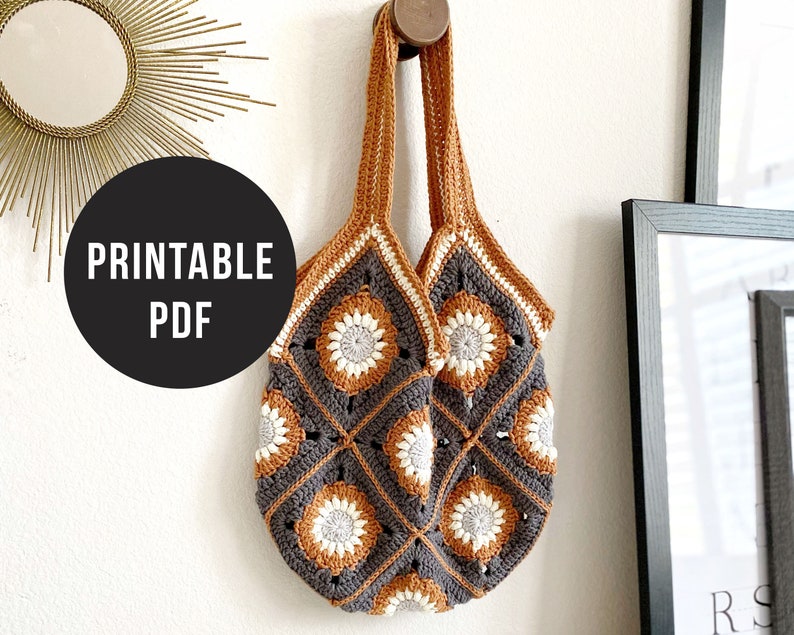 Hannah Tote Bag Pattern PDF Digital Download Granny Square - Etsy