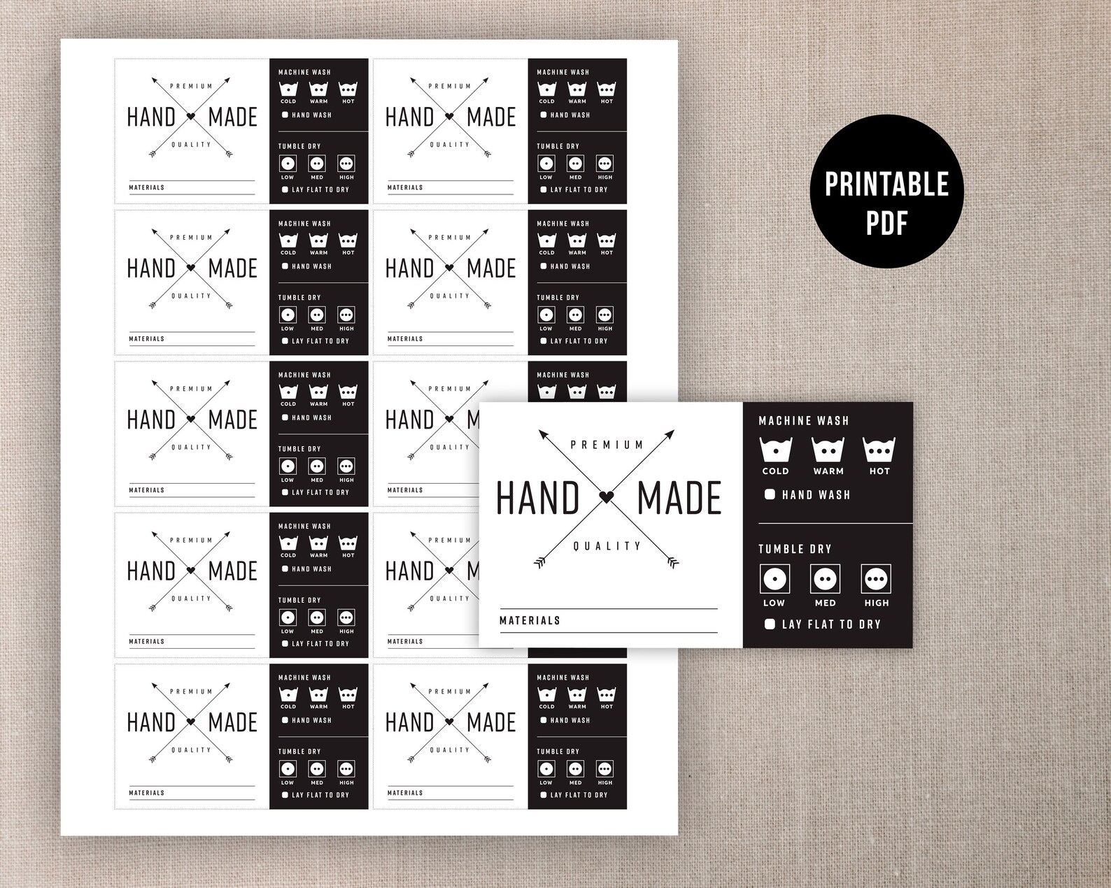 Arrows Handmade Printable Care Cards Digital Download PDF Only - Etsy