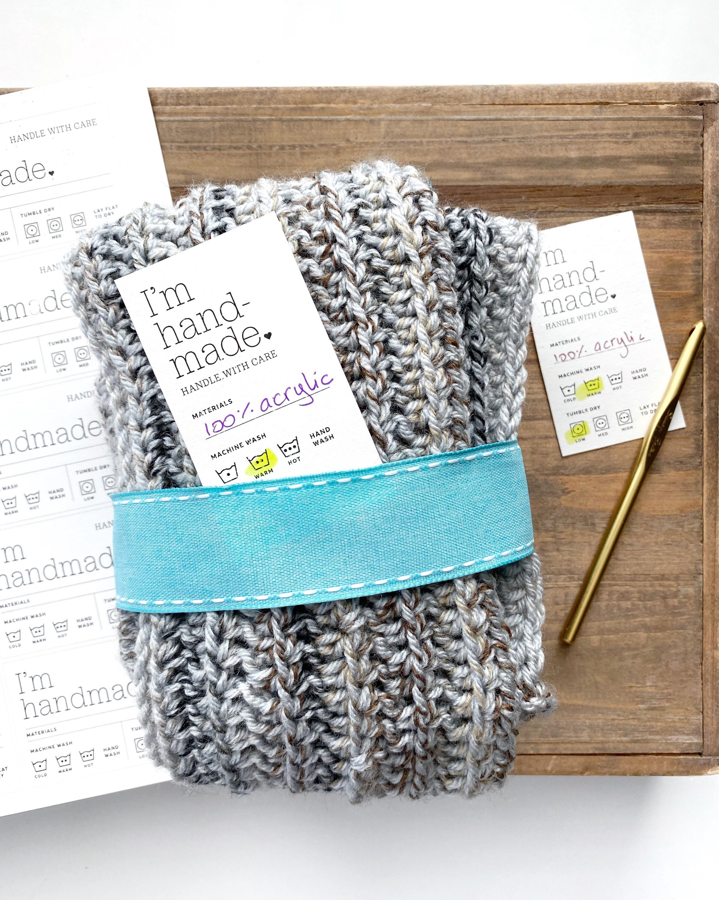 Im Handmade Printable Care Tags Labels PDF Only - Etsy UK